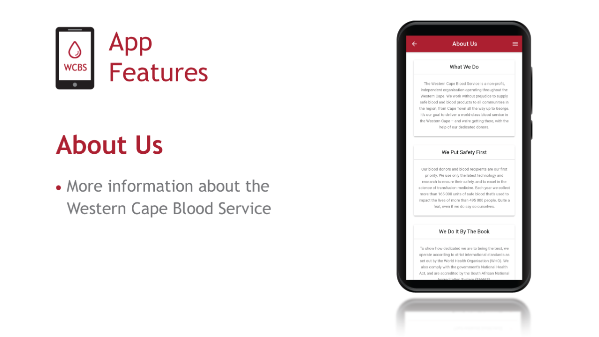 WCBS App – Western Cape Blood Service
