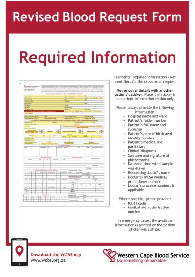WCBS Issues a Revised Blood Request Form