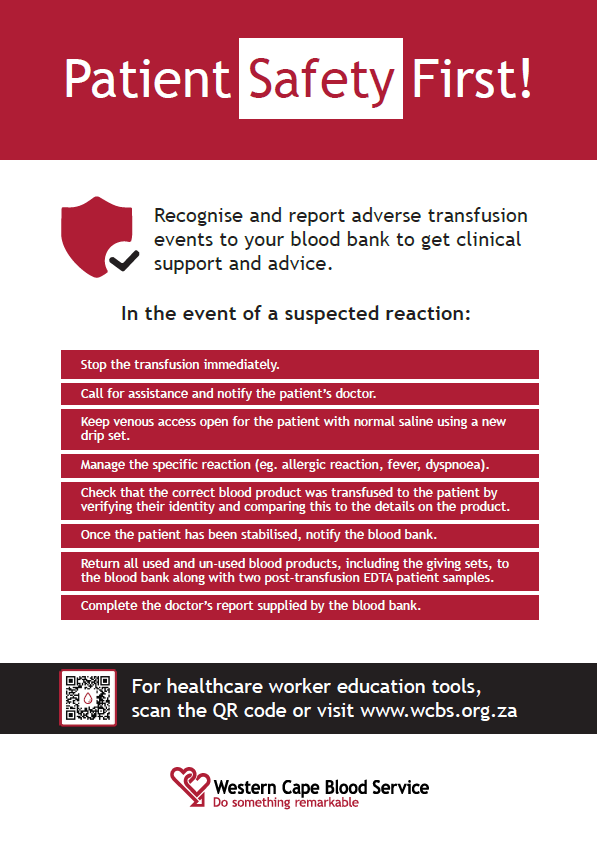 WCBS Patient Safety First Poster Campaign Implemented - Western Cape ...